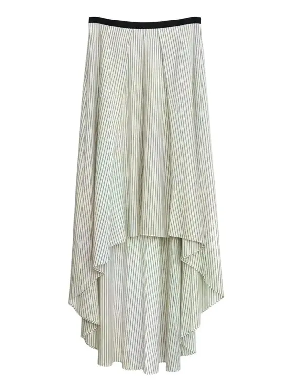 Brunello Cucinelli Striped Asymmetric Skirt - White
