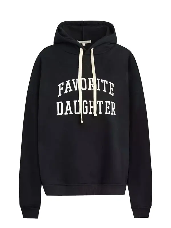 FAVORITE DAUGHTER Graphic Print Hoodie - Black