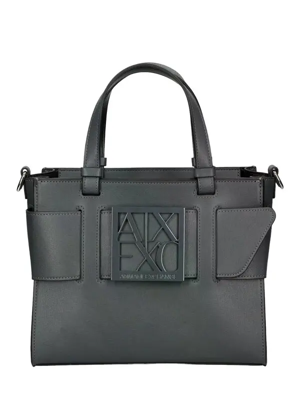 Armani Exchange Logo-plaque Tote Bag - Grey