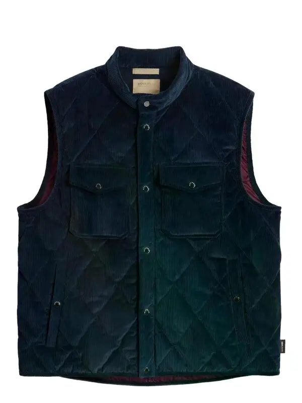 Woolrich Quilted Corduroy Vest - Blue
