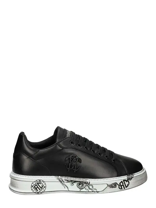 Roberto Cavalli Logo-embellished Sneakers - Black