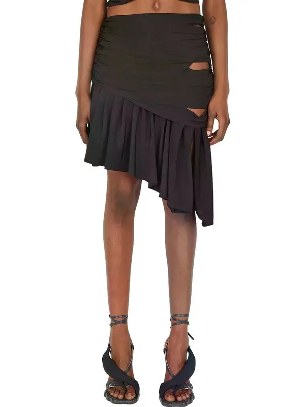 DI PETSA Oracle Cut-out Mini Skirt - Black