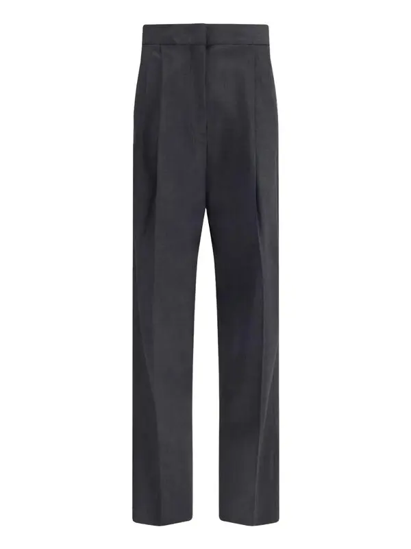 Fabiana Filippi Pleated Front Straight Leg Trousers - Grey
