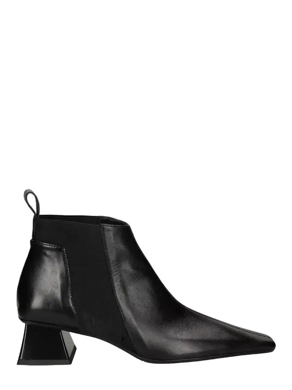 RAS 50mm Geometric-heel Leather Boots - Black