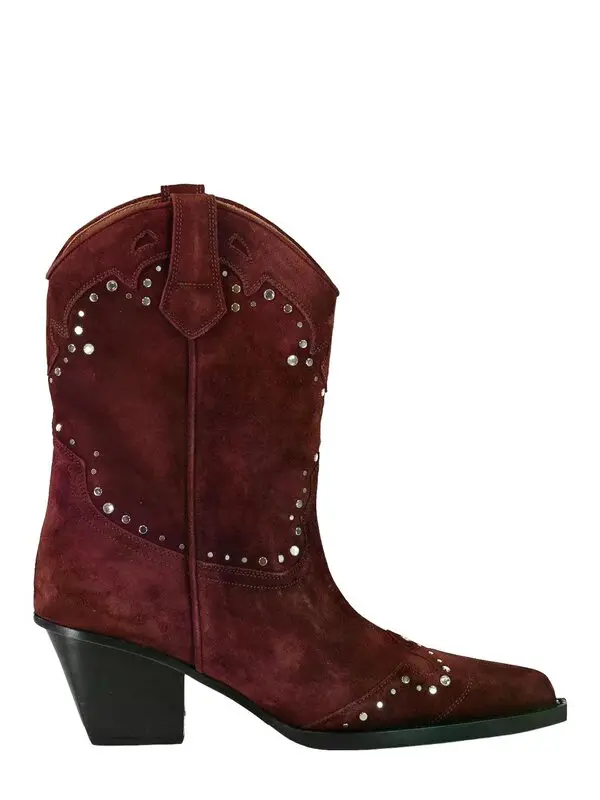 Paris Texas 60mm Janice Studded Boots - Brown