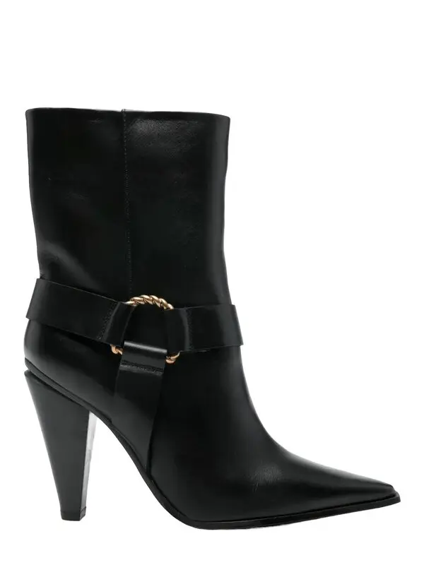 Roberto Festa Leather Ankle Boots - Black