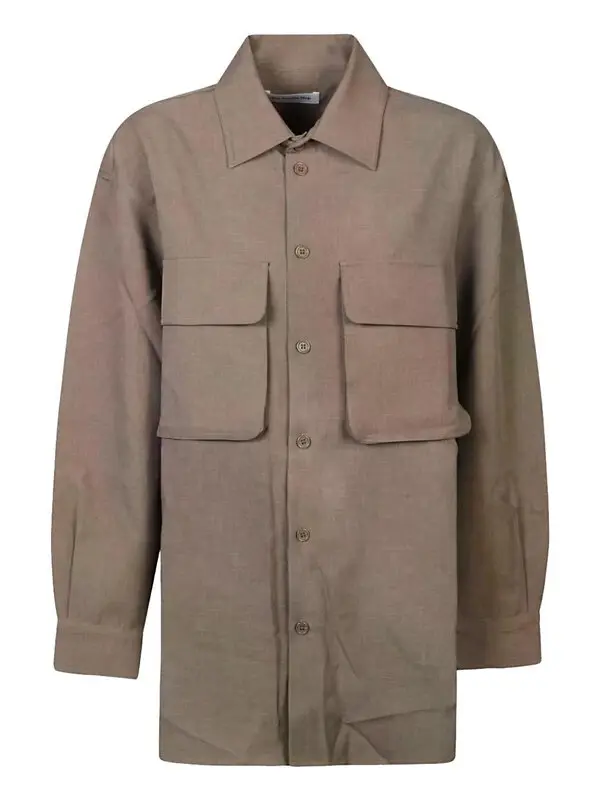 THE FRANKIE SHOP Double-pocket Button-down Shirt - Neutrals