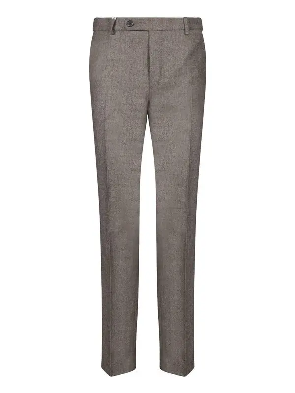 Incotex Tapered Wool Trousers - Brown