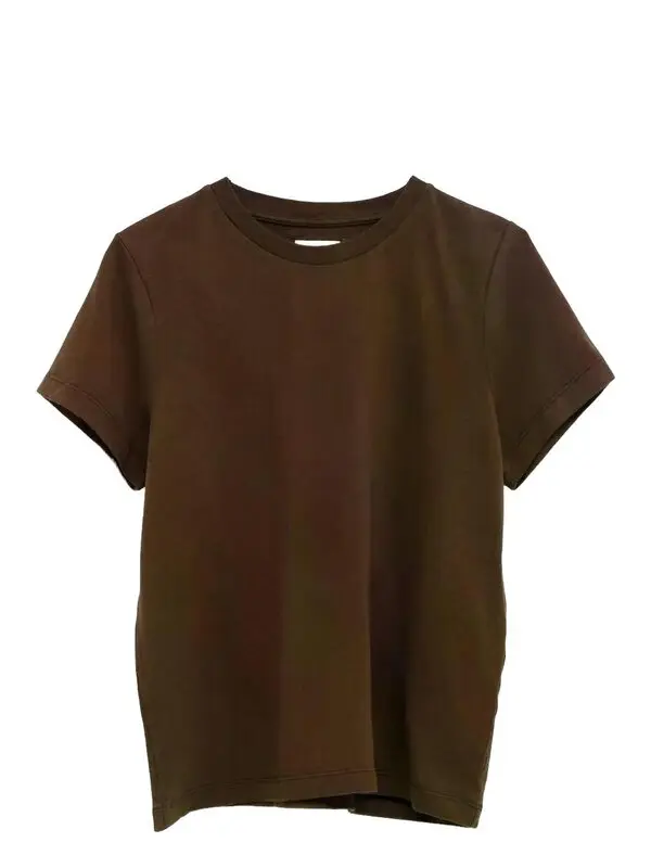 Khaite Short-sleeve Crew-neck T-shirt - 918 Bark Brown