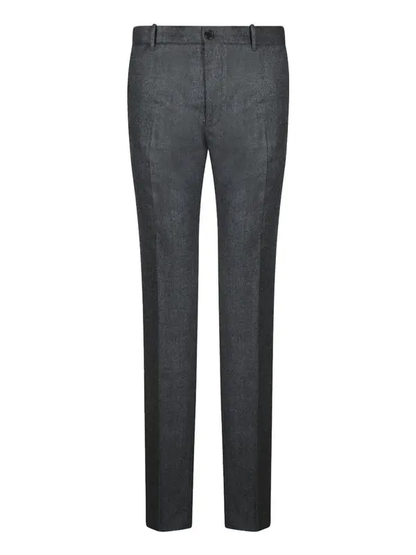Incotex Slim Fit Wool Trousers - Grey