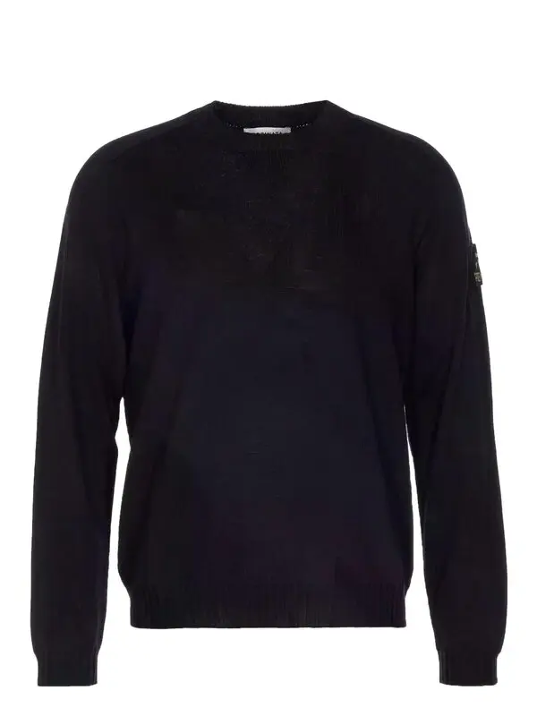 Premiata Patch-pocket Crew-neck Sweater - Black