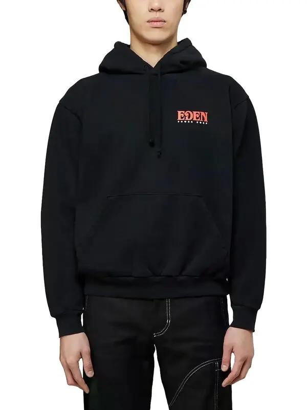 EDEN POWER CORP Logo-print Hoodie - Black