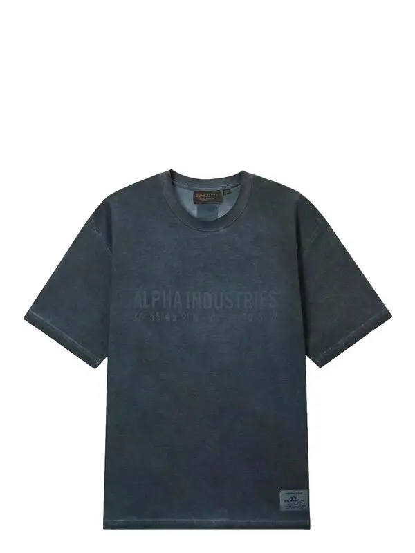 Alpha Industries Logo-print Crew-neck T-shirt - Blue