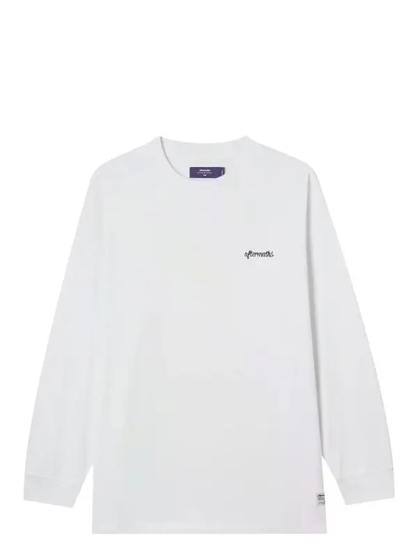 AFTERMATHS Mountain-graphic Long-sleeve T-shirt - White
