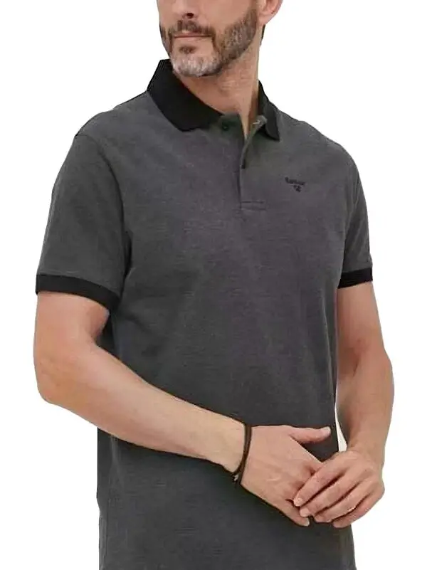 Barbour Contrast-collar Polo Shirt - Black