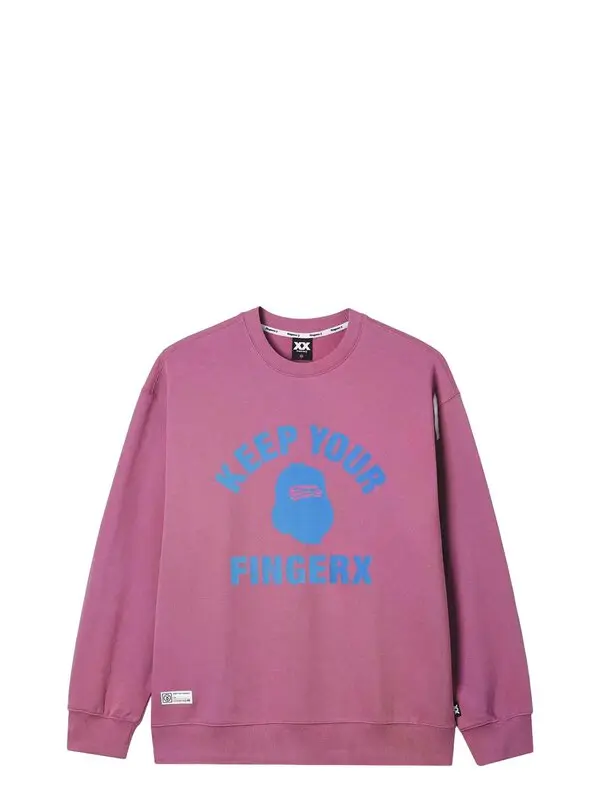 FINGERCROXX Graphic-print Crew-neck Sweatshirt - Purple