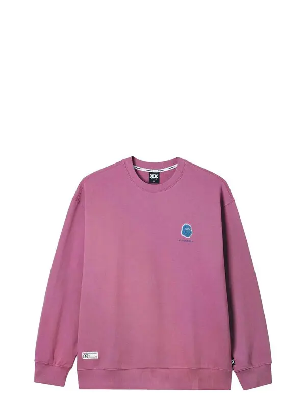 FINGERCROXX Embroidered Crew-neck Sweatshirt - Pink