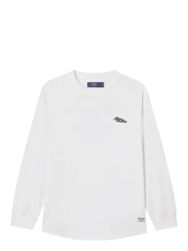 AFTERMATHS Logo-embroidered Long-sleeve T-shirt - White