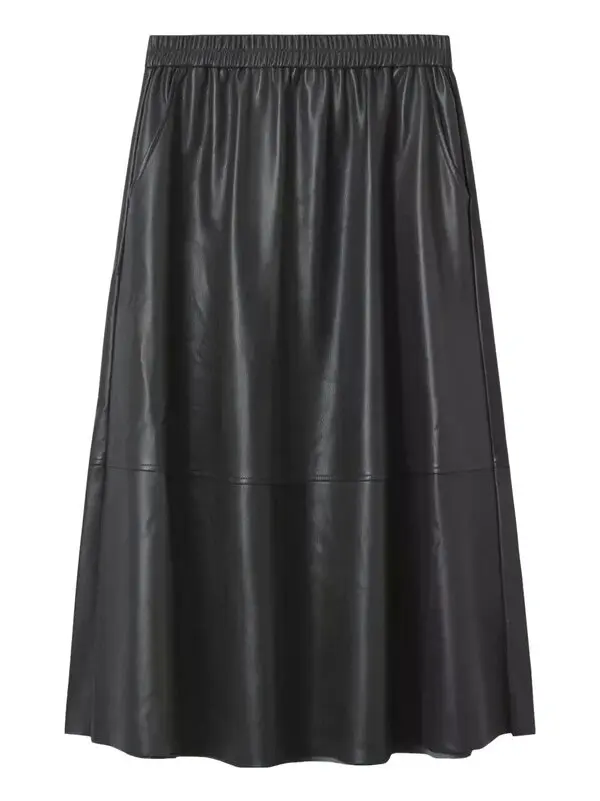 B+AB A-line Midi Skirt - Black