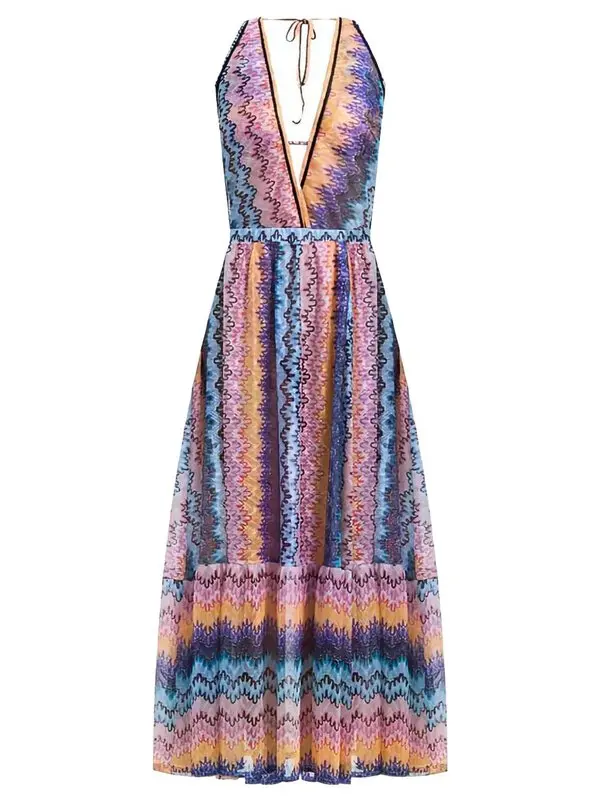 Missoni Zigzag-pattern Maxi Dress - Pink