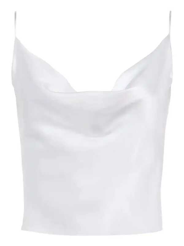 L'Agence Calista Cowl-neck Tank Top - White
