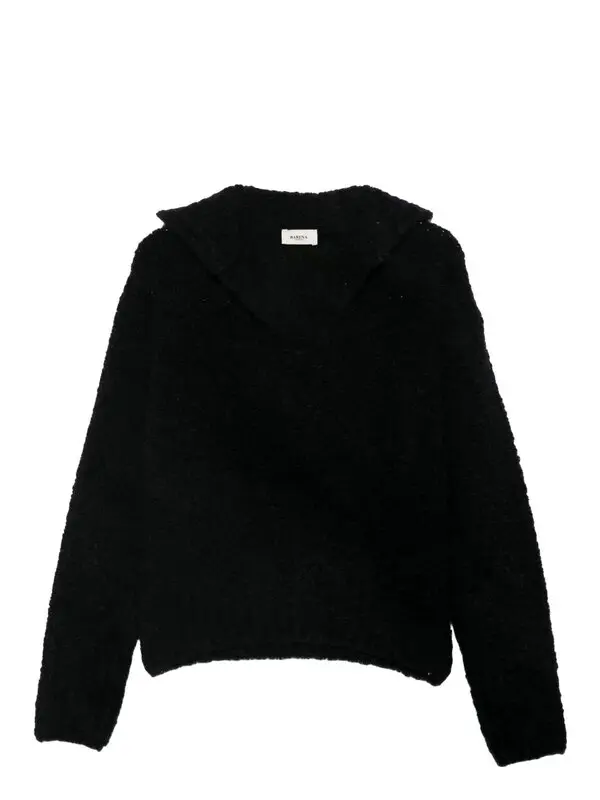 Barena Venezia Long-sleeve Textured Sweater - Black