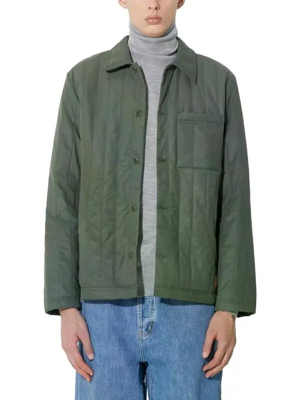 A.p.c. Quilted Panelled Jacket - Green