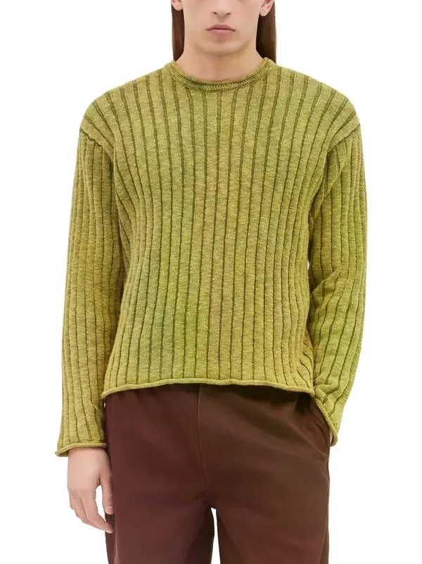 Jason Markk Ribbed Crew-neck Sweater - Green