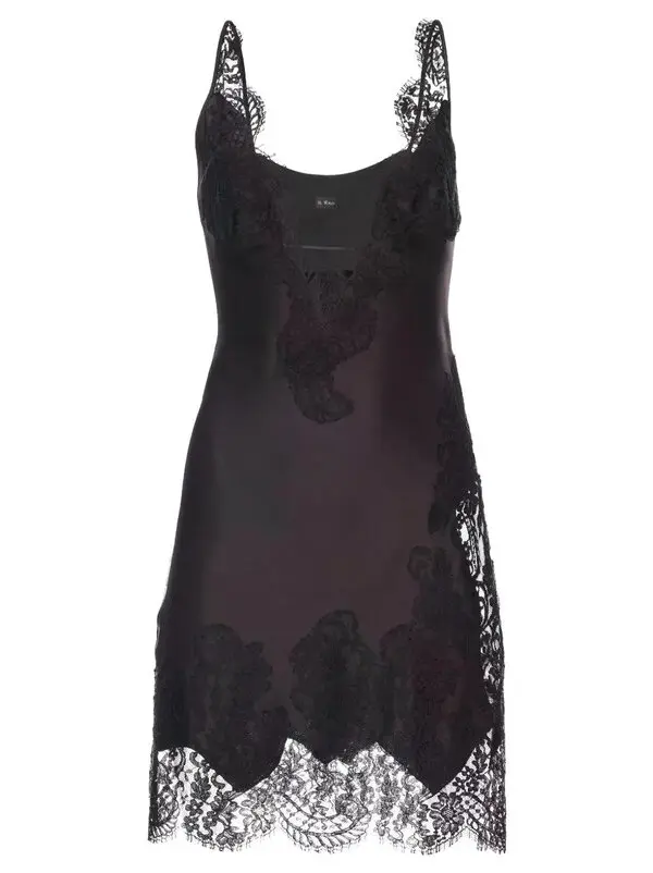 IL VOLO Cara Lace-trimmed Slip Dress - Black