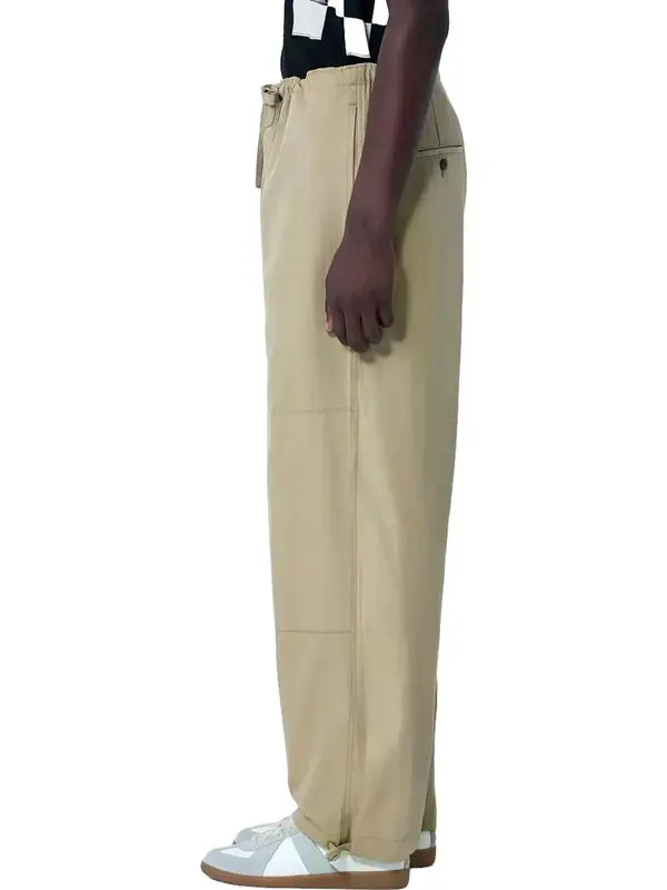 Visvim Sharma Drawstring Cotton Trousers - Neutrals