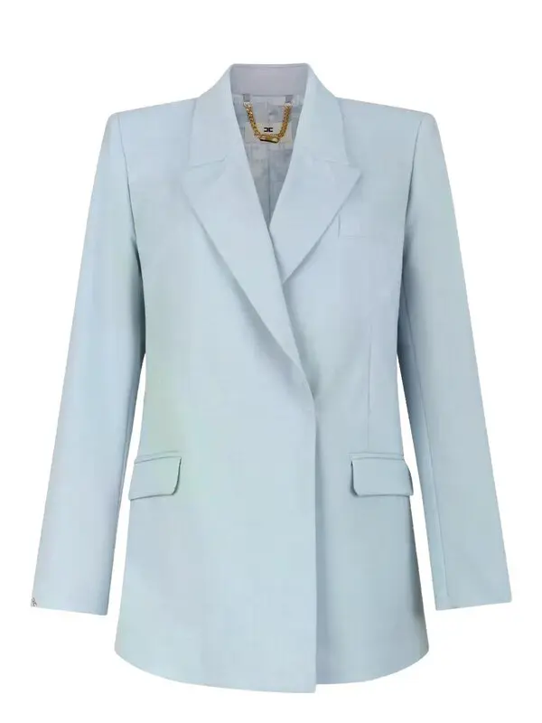 Elisabetta Franchi Belted Wrap-effect Suit - Blue