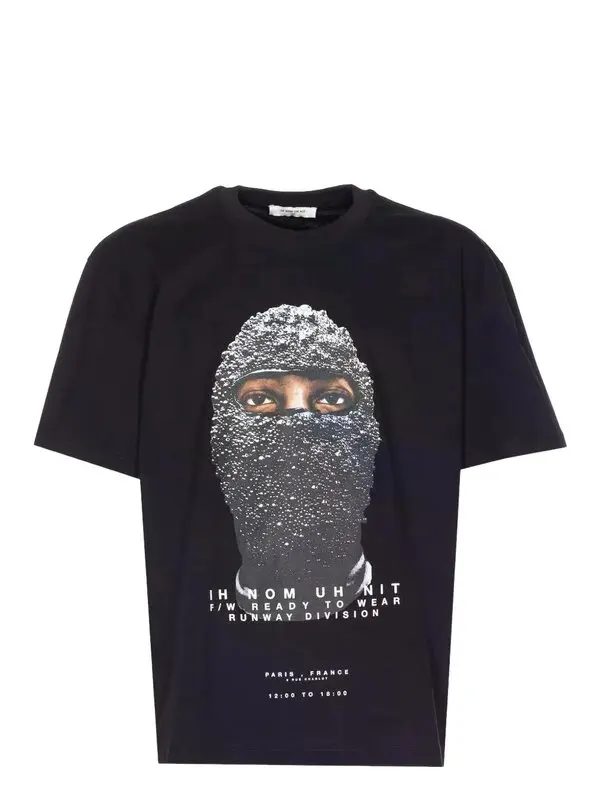 IH NOM UH NIT Mask-print T-shirt - Black
