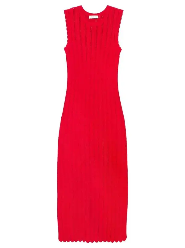 Altuzarra Scalloped-trim Midi Dress - Red