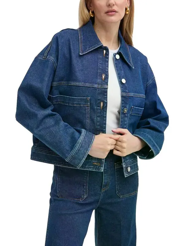 IVY OAK Patch-pocket Denim Trucker Jacket - Blue