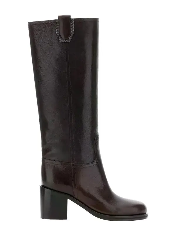 Brunello Cucinelli Leather Knee-high Boots - Brown