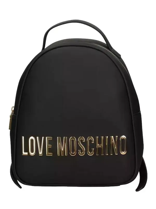 Moschino Logo-plaque Backpack - Black