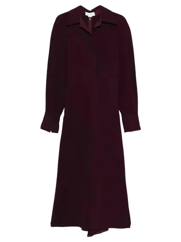 Victoria Beckham Puff-sleeve Midi Dress - Purple