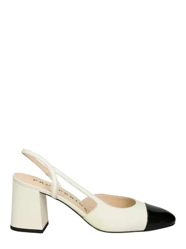 PROSPERINE 65mm Cap-toe Slingback Pumps - White
