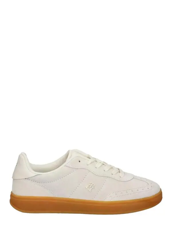 Tommy Hilfiger Heritage Perforated Suede Sneakers - Neutrals