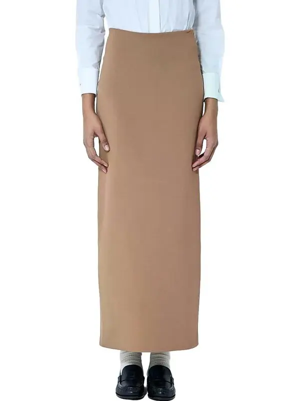 Max Mara Maxi Skirt With Zip Fastening - Brown