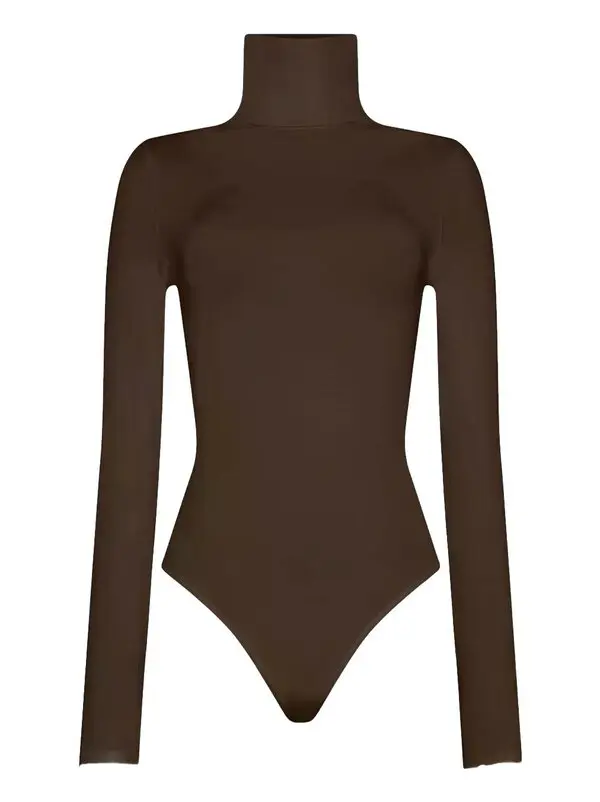 Wolford Long-sleeve Turtleneck Bodysuit - Brown