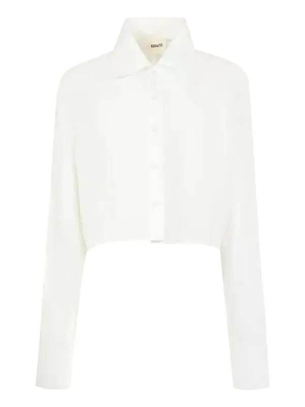 Khaite Crop Cotton Shirt - White