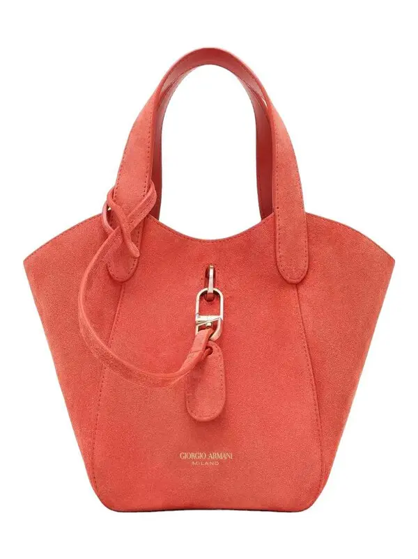 Giorgio Armani Suede Tote Bag - Orange