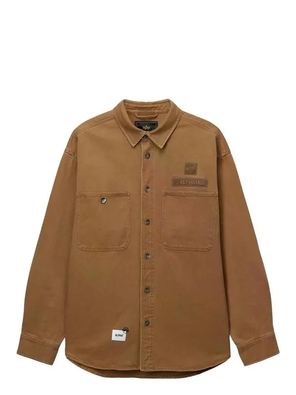 Alpha Industries Patch-pocket Cotton Shirt - Brown
