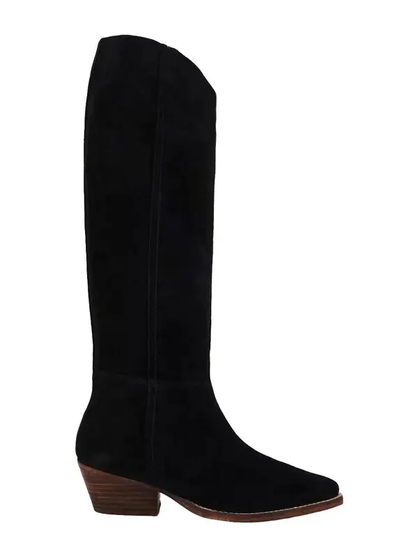 Free People 50mm Sway Suede Boots - Black
