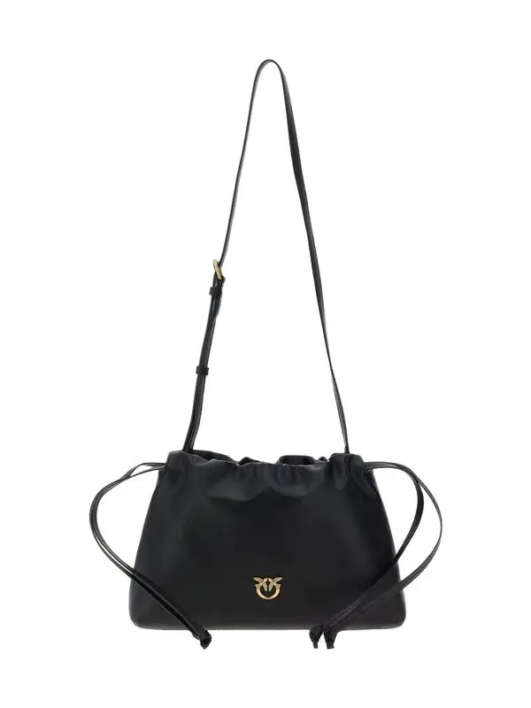 Pinko Lovebirds Drawstring Clutch - Black