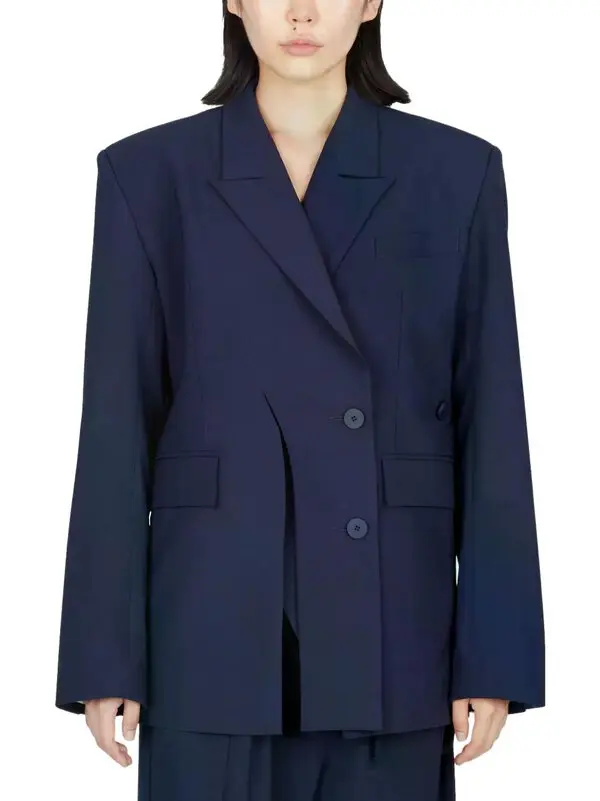 Ottolinger Signature Split Double-breasted Blazer - Blue