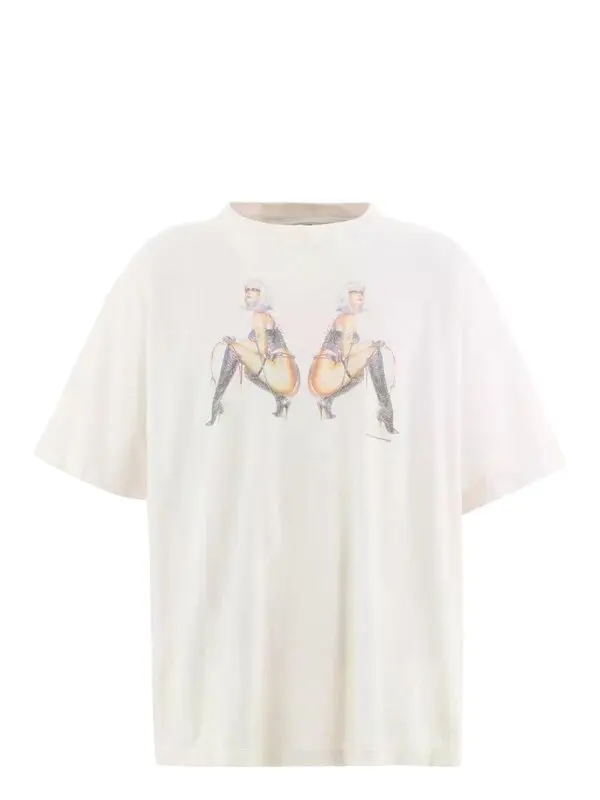 SAINT MXXXXXX Graphic-print Cotton T-shirt - White