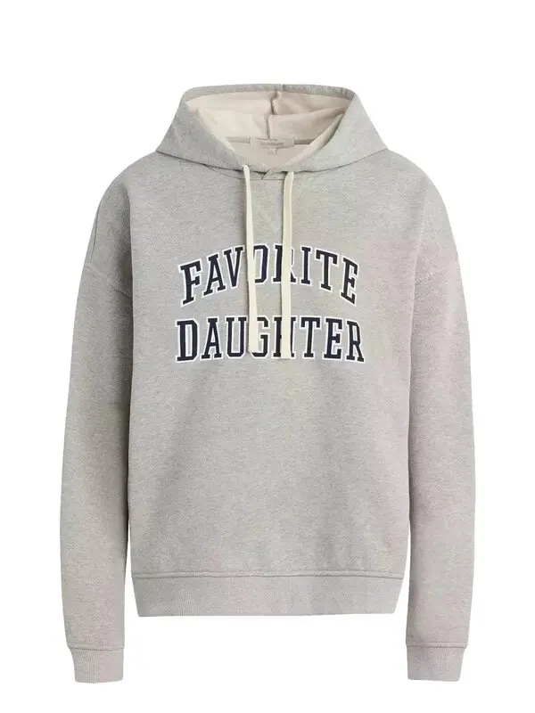FAVORITE DAUGHTER Logo Embroidered Hoodie - Grey