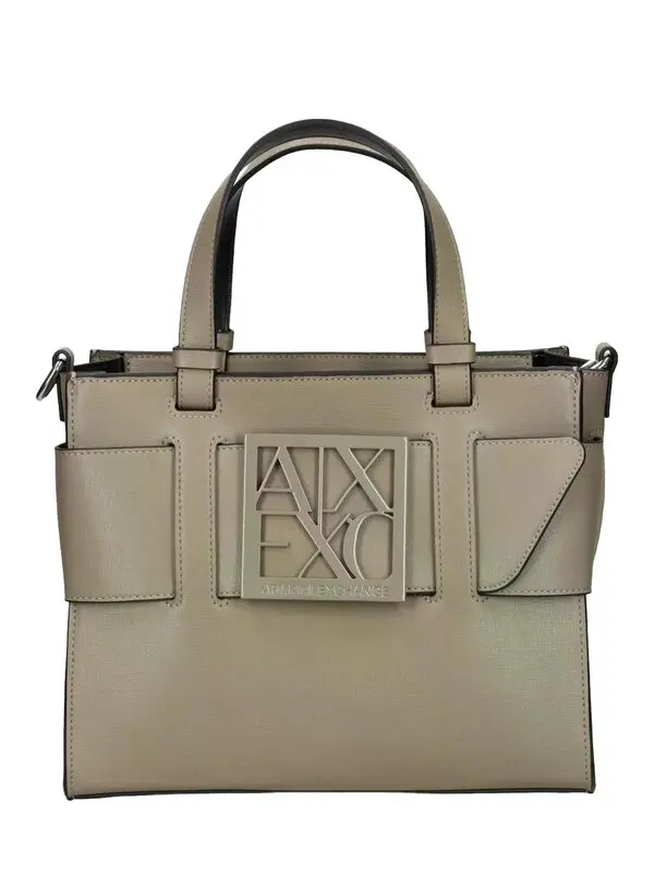 Armani Exchange Logo-plaque Tote Bag - Brown